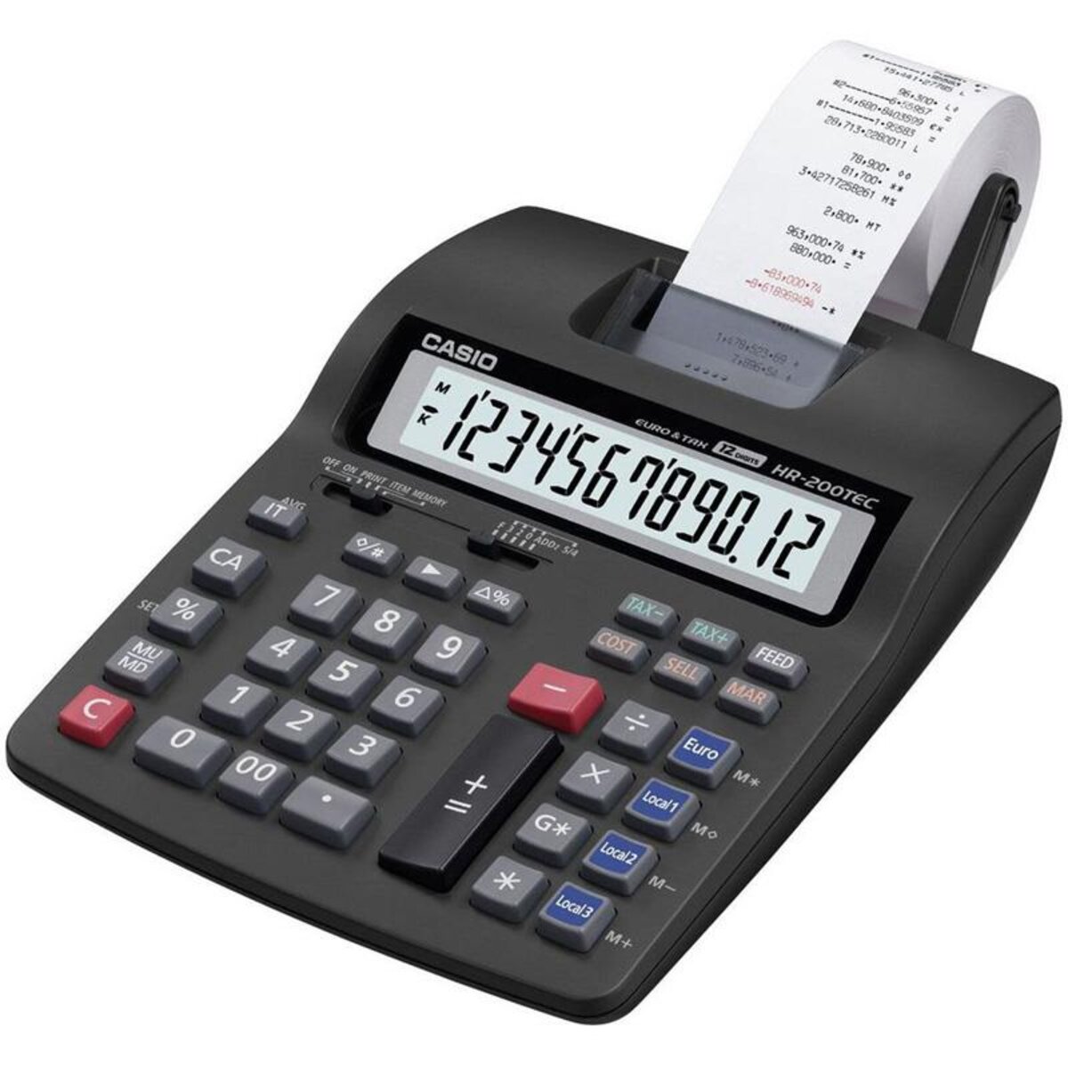 Calculatrice de bureau 12 Chiffres avec imprimante CASIO - La Poste