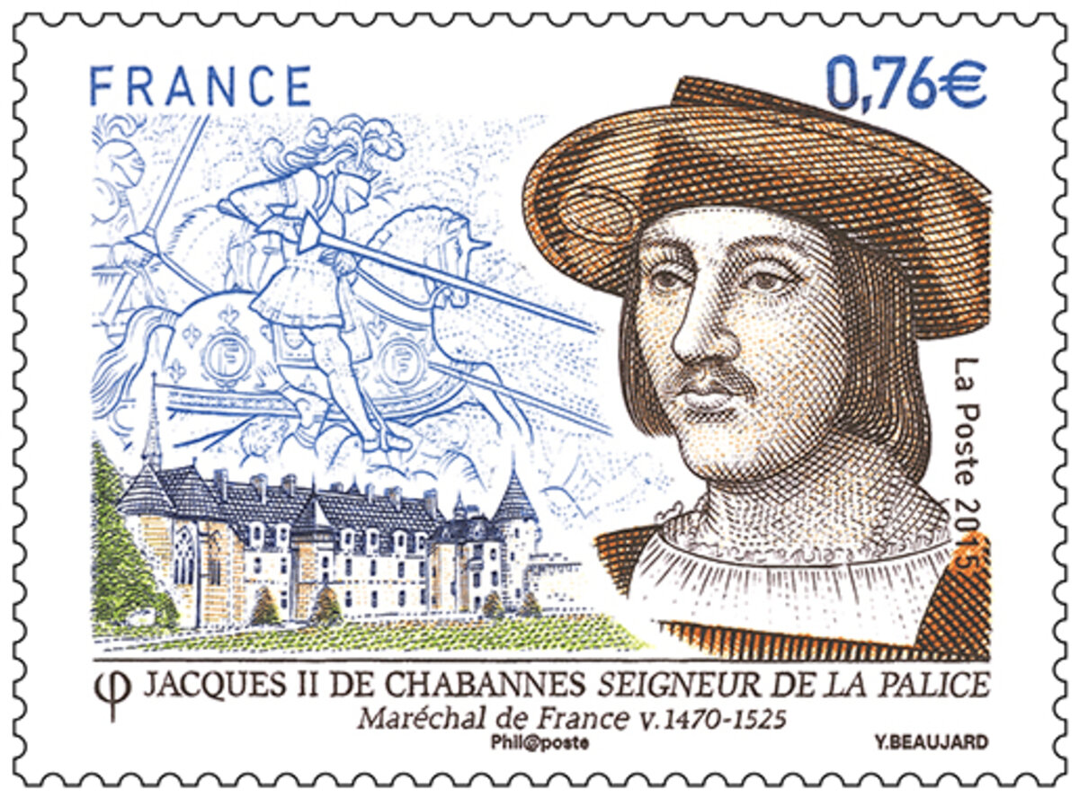 Timbre - Jacques II de Chabannes Seigneur de La Palice - La Poste