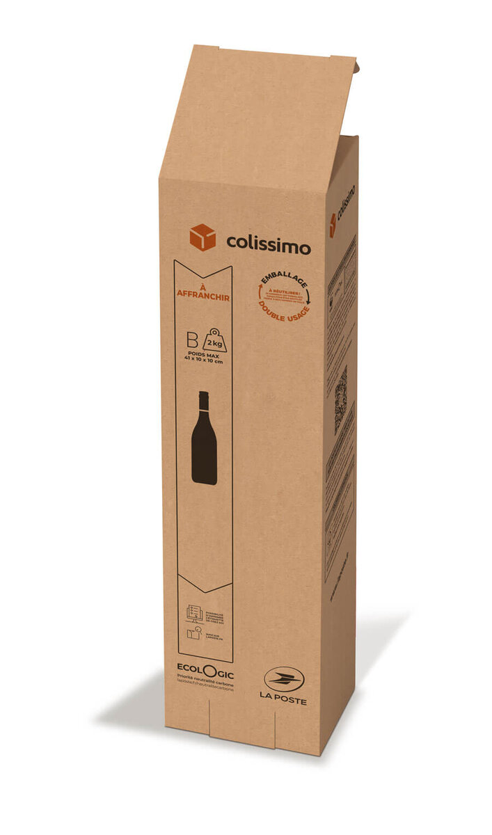 Emballage à affranchir – 1 bouteille - 2kg – Lot de 5 - La Poste