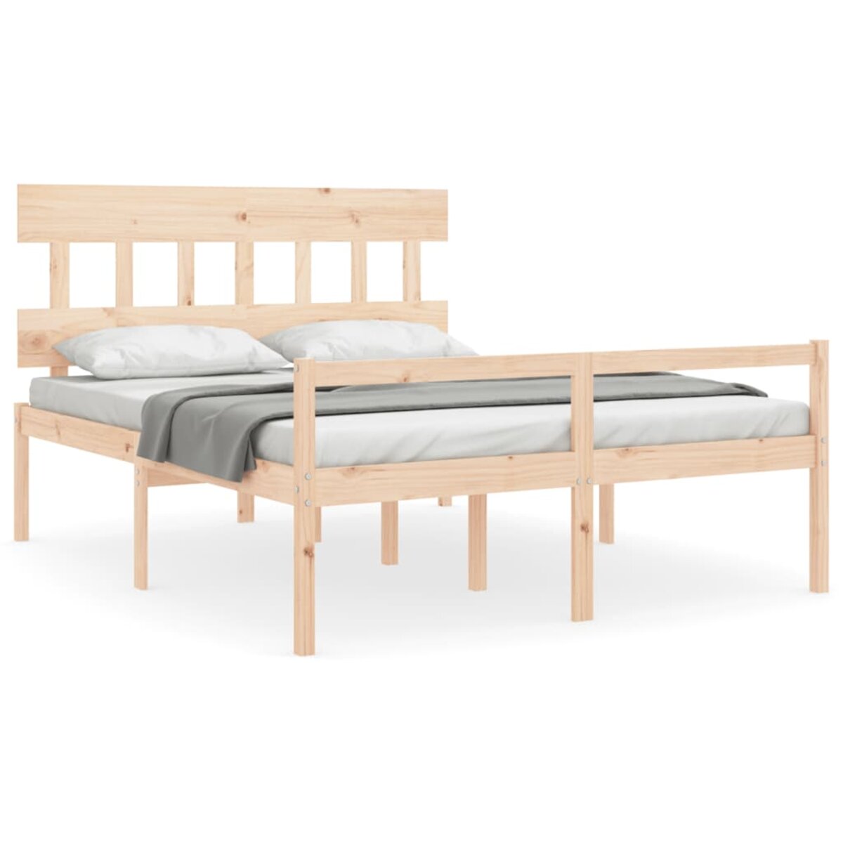 vidaXL Lit pour personne âgée sans matelas 160x200 cm bois massif - La ...