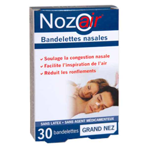 Nozoair - bandelettes nasales x30 - grand nez - La Poste