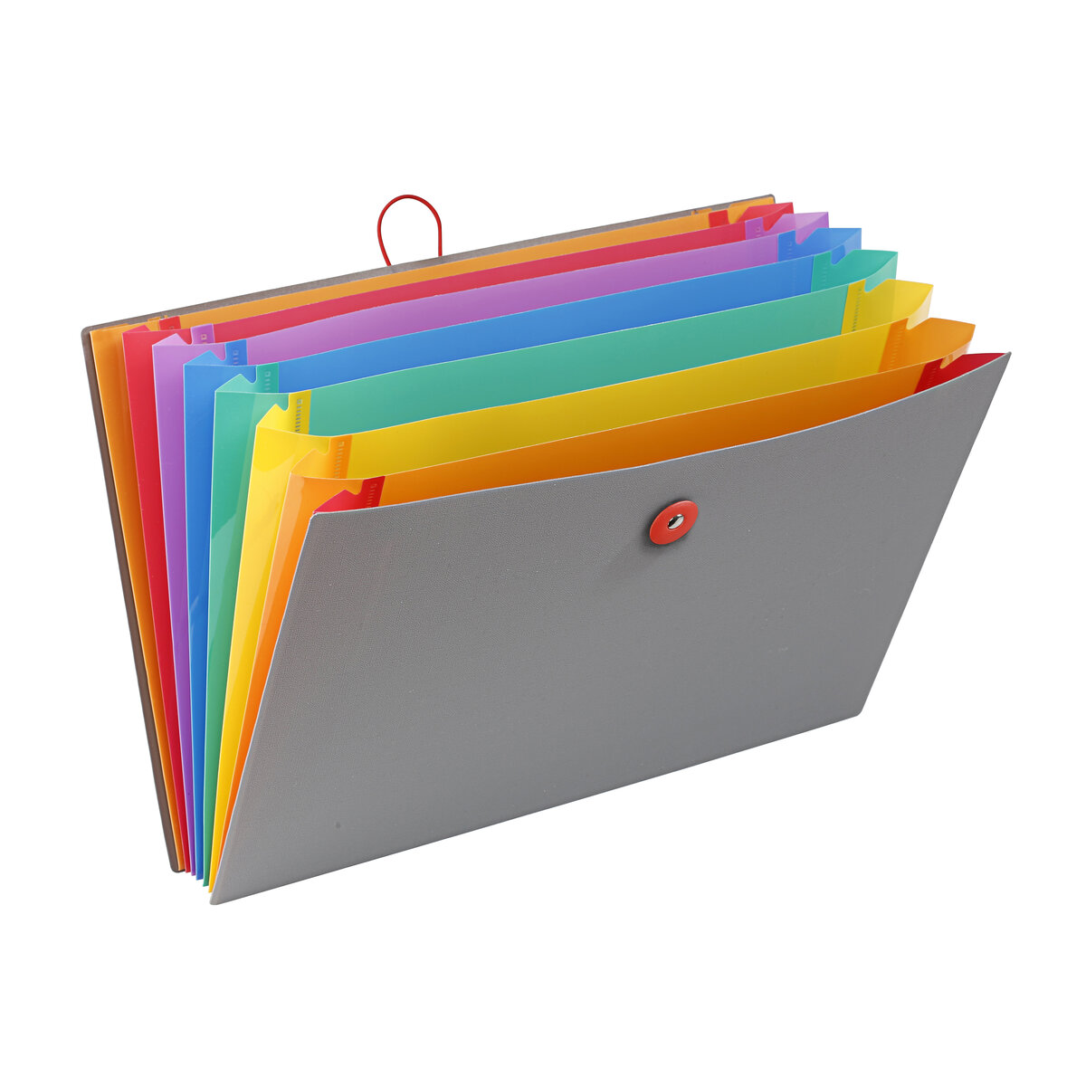 Trieur accordéon 8 compartiments en plastique A4 RAINBOW TOUCH - La Poste