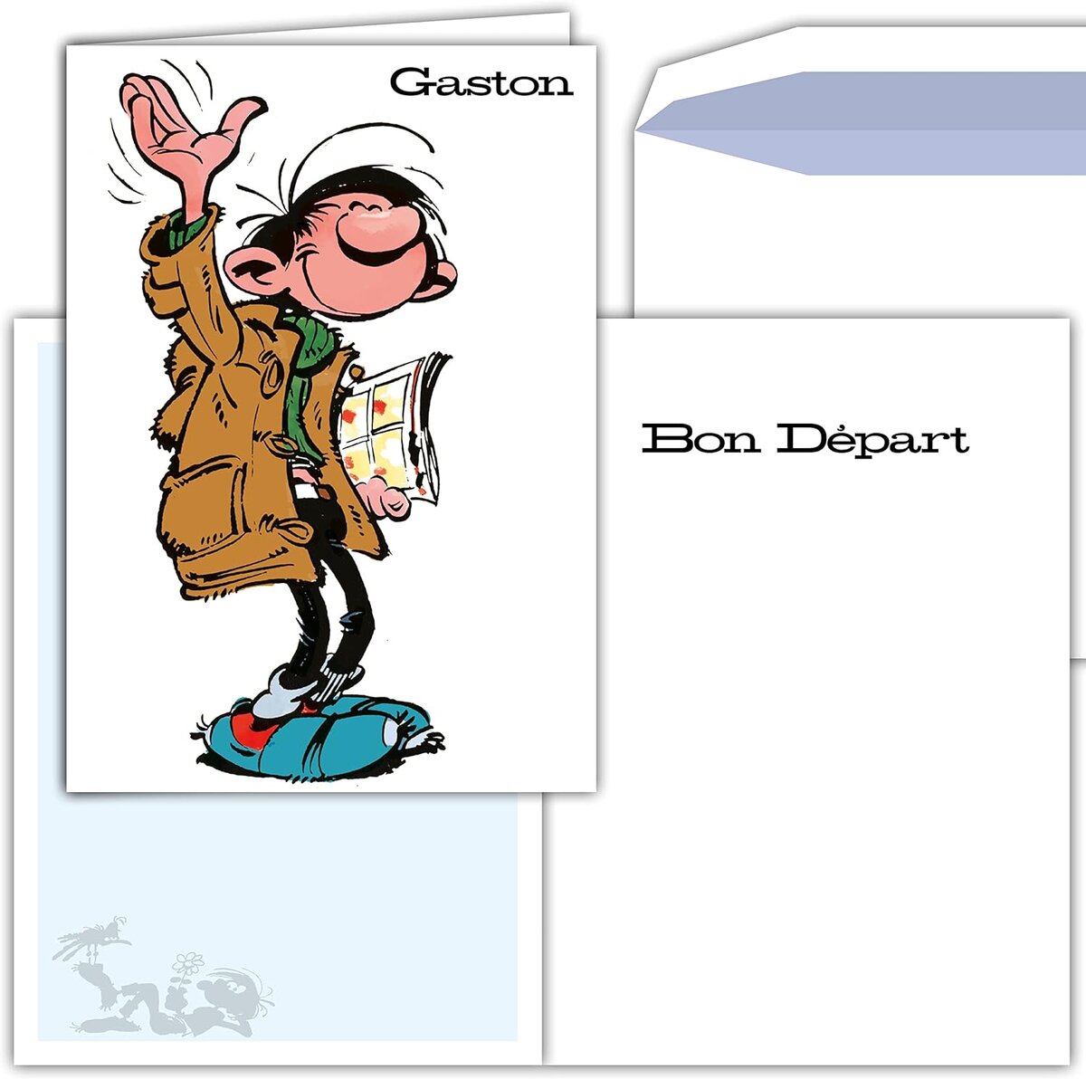 Maxi grande carte géante départ collègue gaston lagaffe franquin avec ...