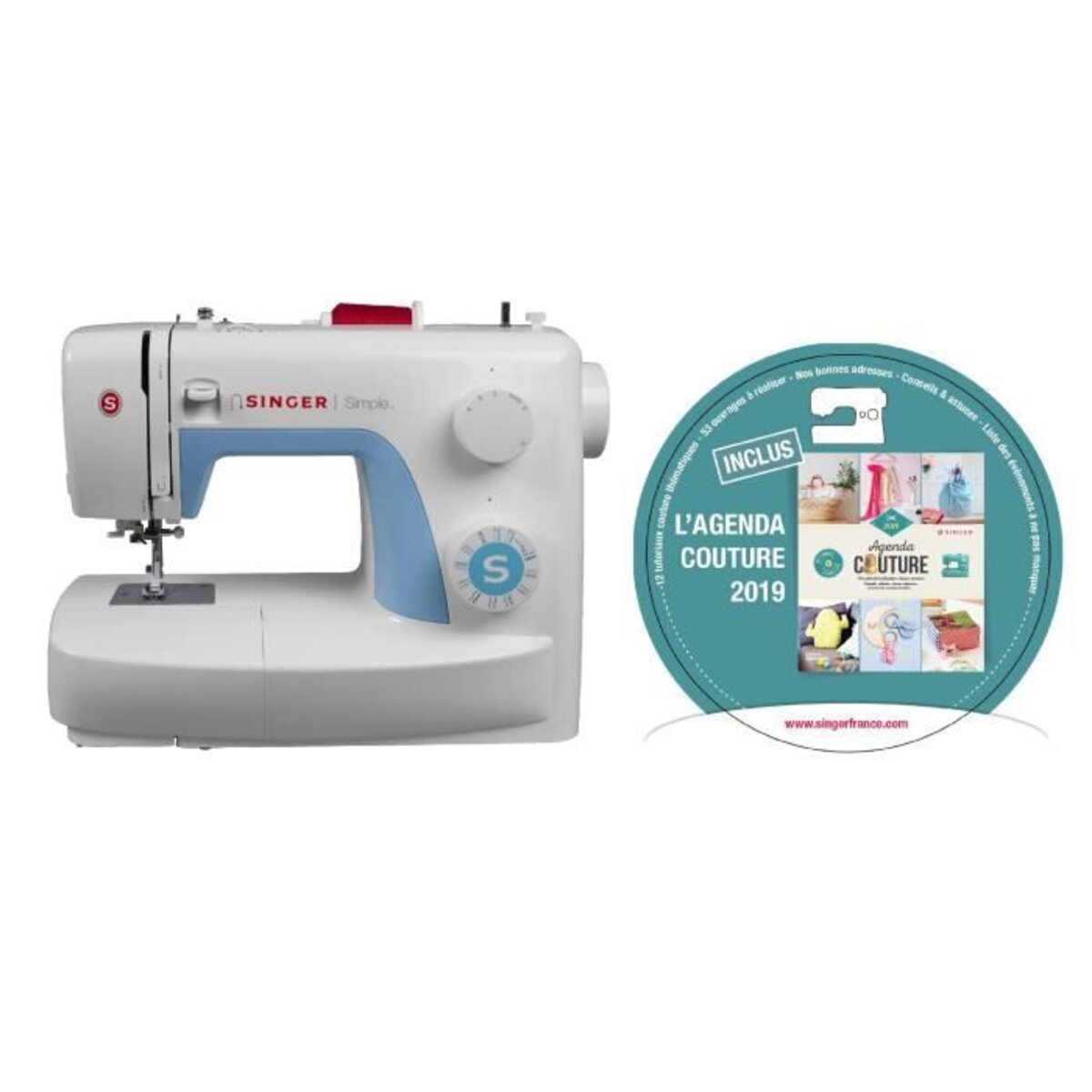 SINGER Machine a coudre Simple 3221 - 21 points - La Poste