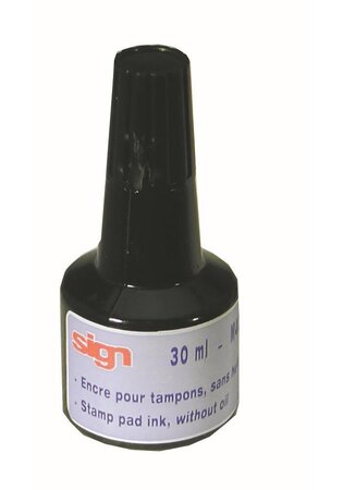 Encre pour timbre caoutchouc et tampons encreurs coloris noir SIGN - La ...
