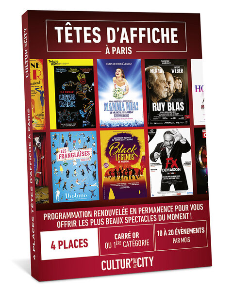 Coffret cadeau - citc - têtes d'affiche à paris - 4 places - La Poste
