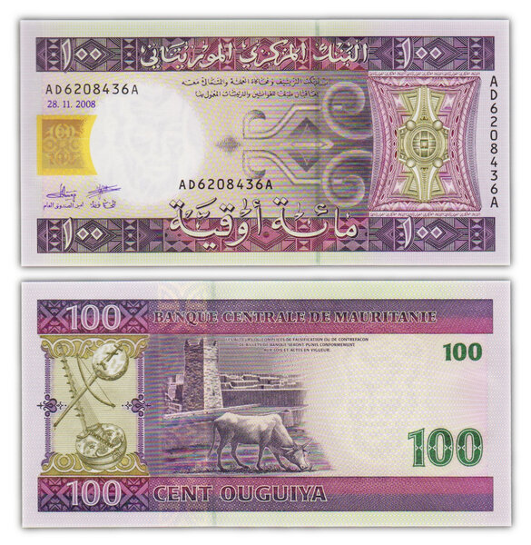 Billet de Collection 100 Ouguiya 2008 Mauritanie - Neuf - P10c - La Poste