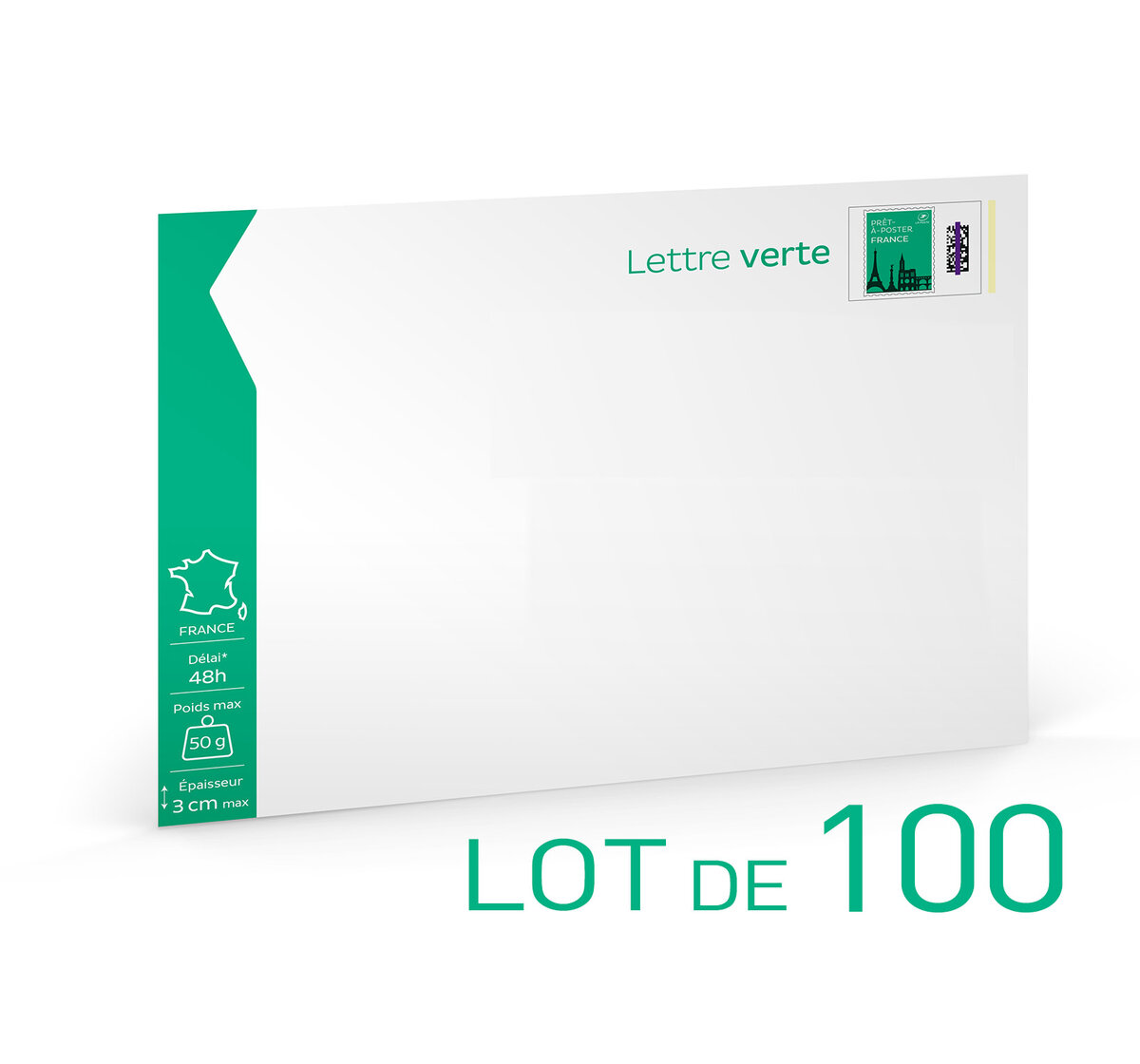 Prêt-à-Poster - Lettre Verte - 50g - Format C5 - Enveloppes en lot de ...