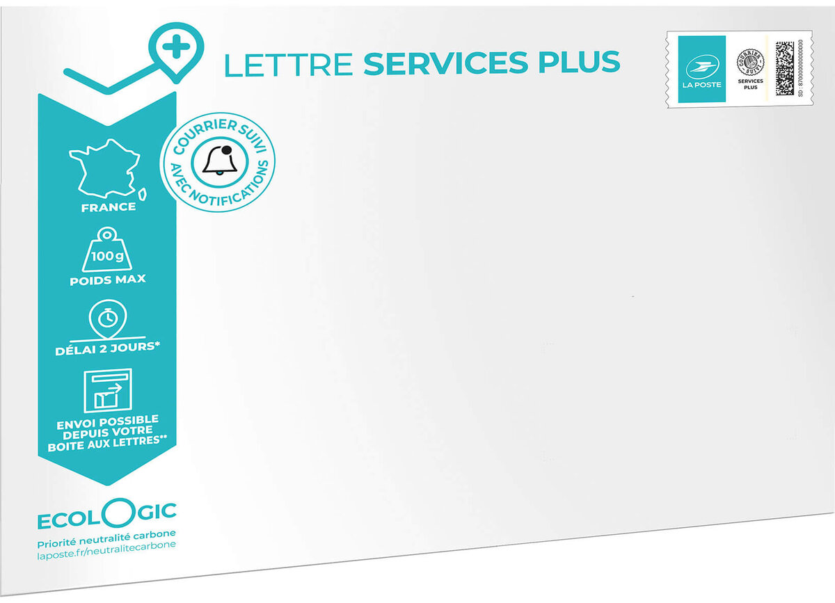 Prêt-à-Poster - Lettre Services Plus - 100g - Format C4 - Enveloppe à l ...
