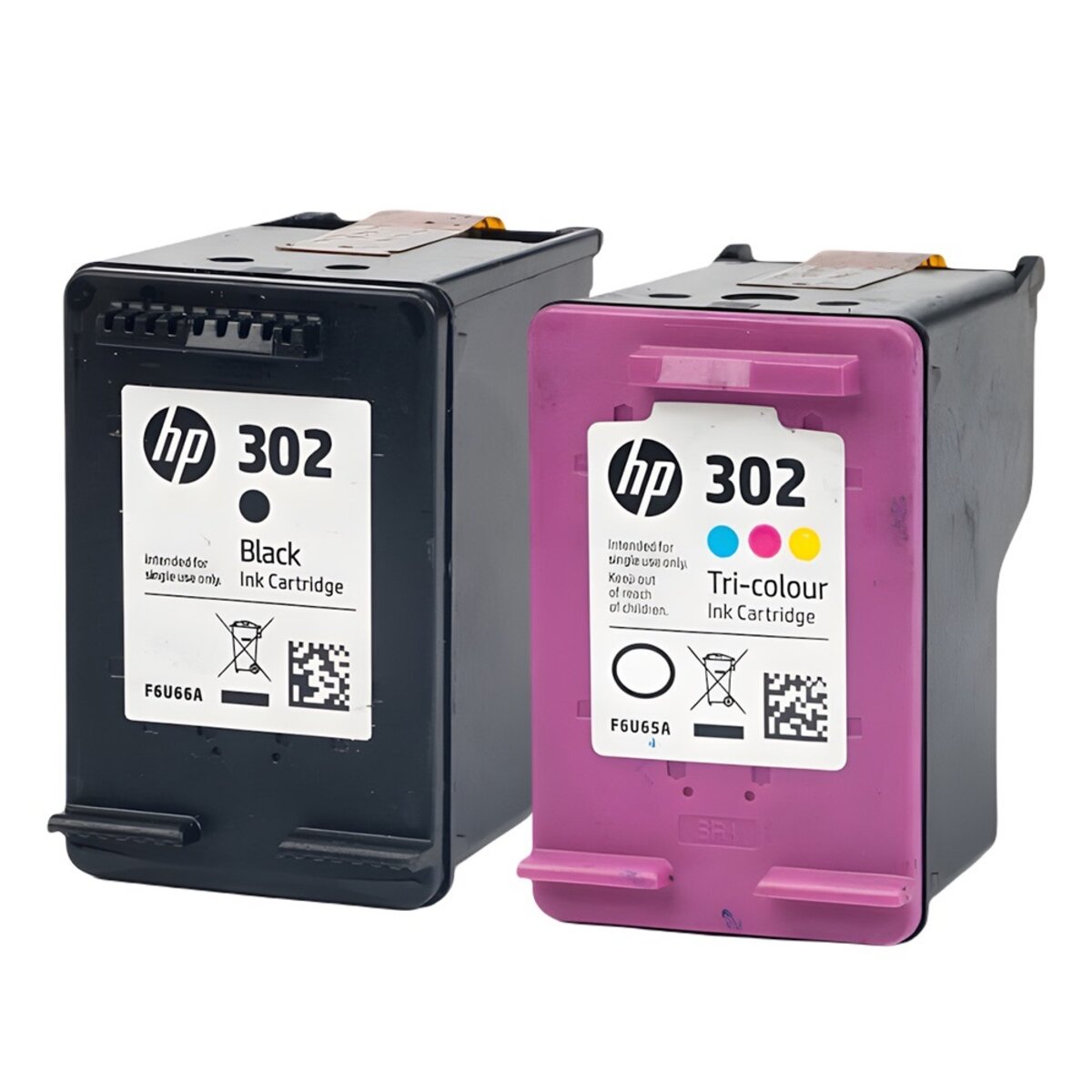 Pack de 2 cartouches d'encre authentiques HP 302 Noir et couleurs ...