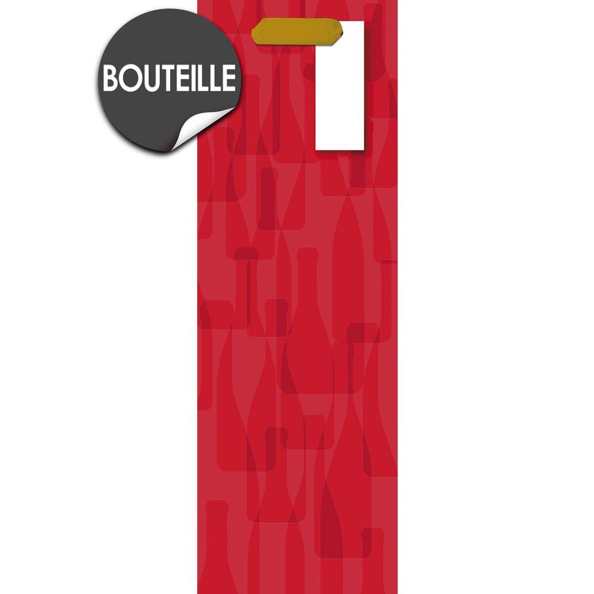Sac cadeau bouteille au motif de bouteilles rouges - draeger paris - La ...