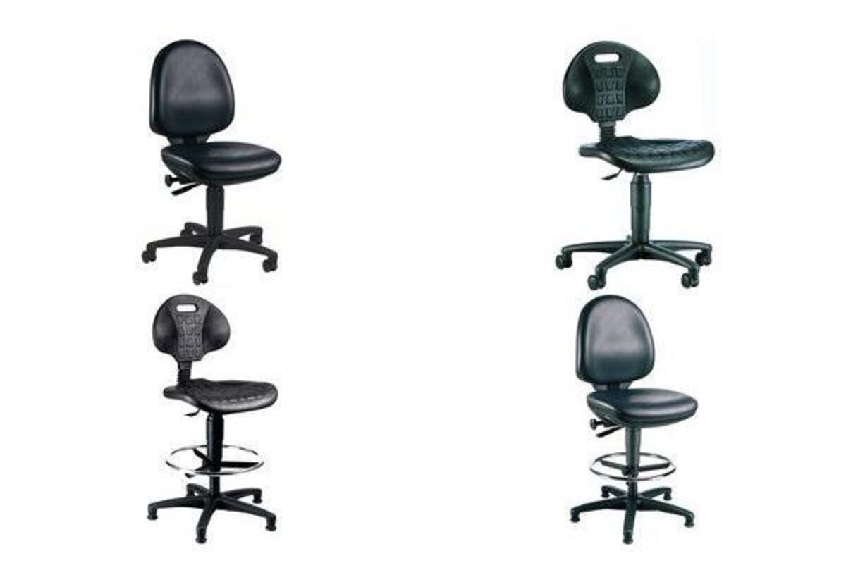 chaise de travail TEC 50 Counter, similicuir, noir TOPSTAR - La Poste