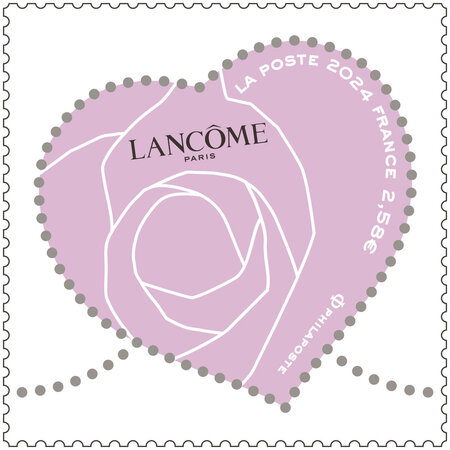 Timbre Coeur - Lancôme - Lettre verte - 100g - La Poste