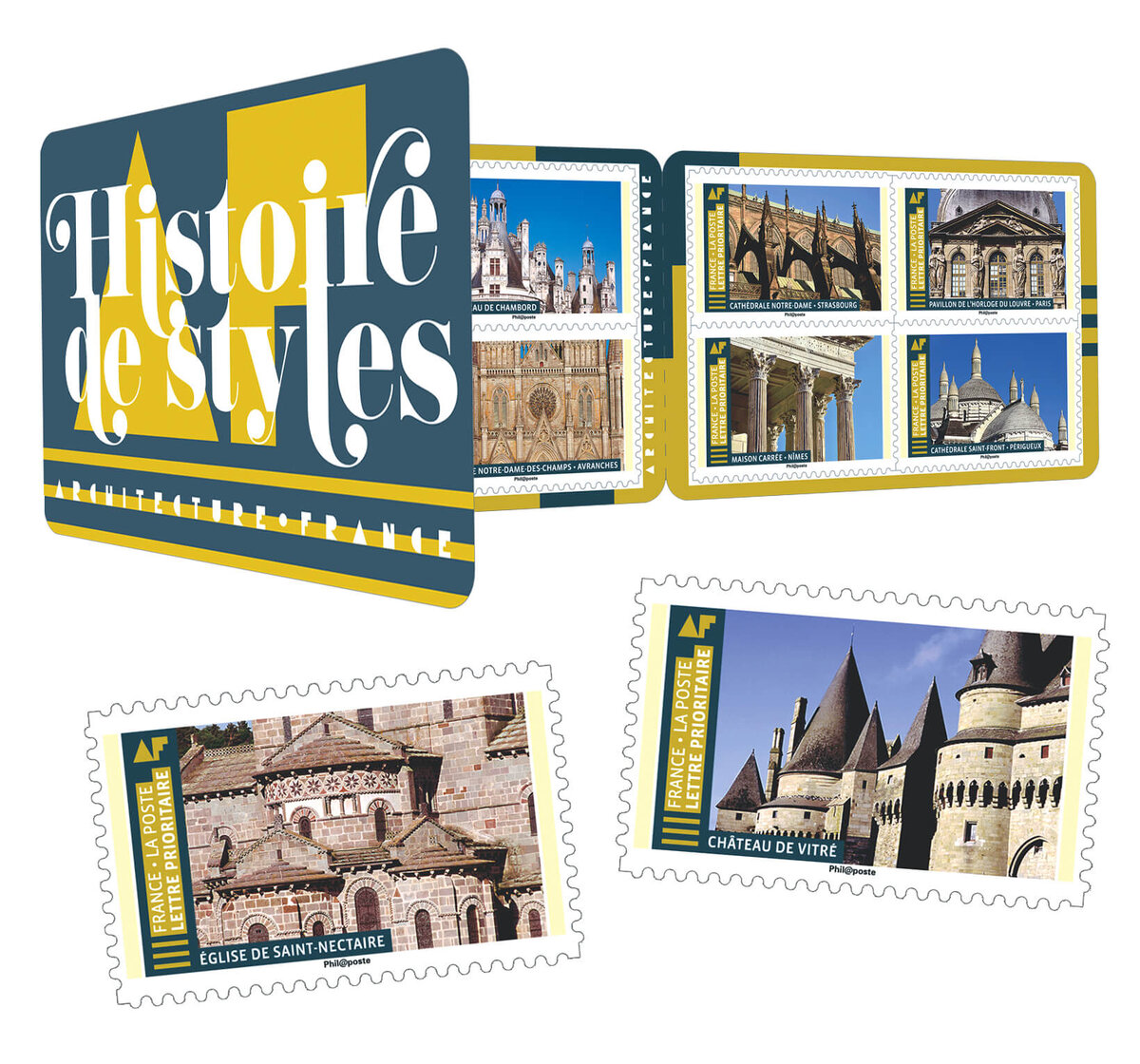 Carnet 12 timbres - Histoire de styles - Lettre prioritaire - La Poste