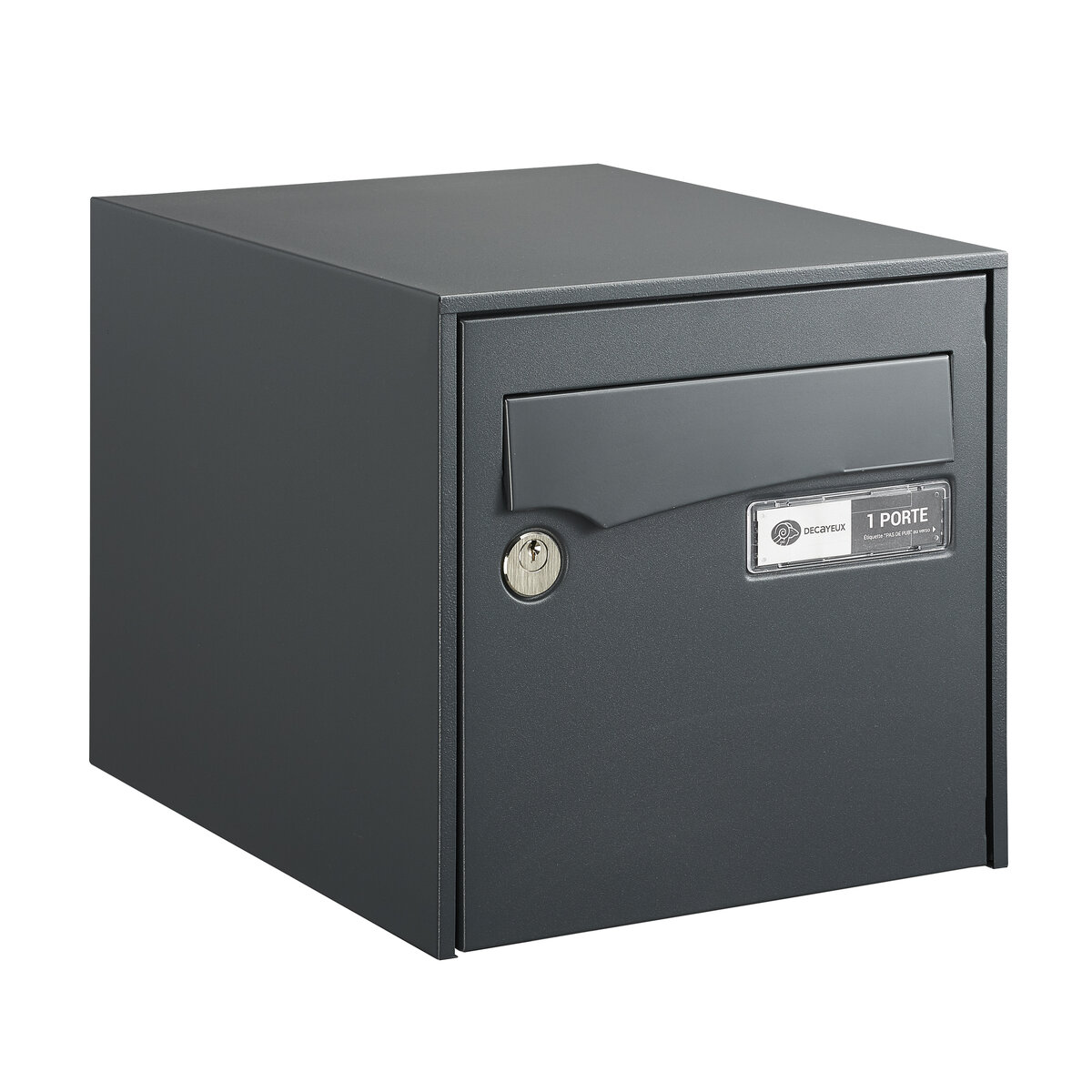 Boite aux lettres loft acier - double face - gris 7016 - La Poste