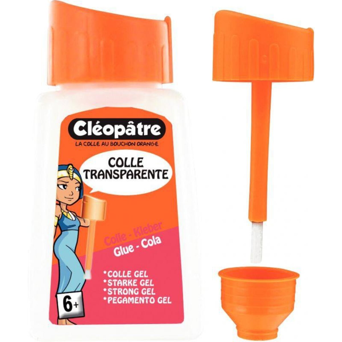 CLEOPATRE Colle synthétique transparente / flacon avec pinceau 80 ml ...