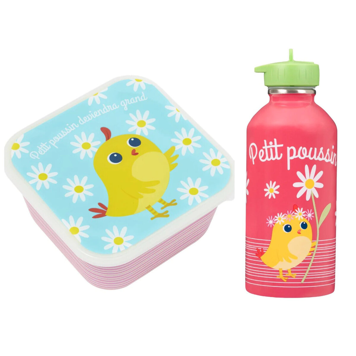 Boîte à goûter + Gourde Enfant - Petit Poussin - La Poste