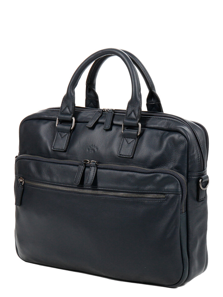 Porte ordinateur 15 pouces Classic en cuir - 2 compartiments- KATANA ...