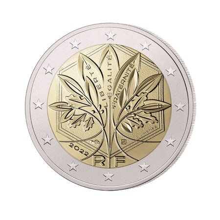 Pièce de monnaie 2 euro france 2022 - La Poste