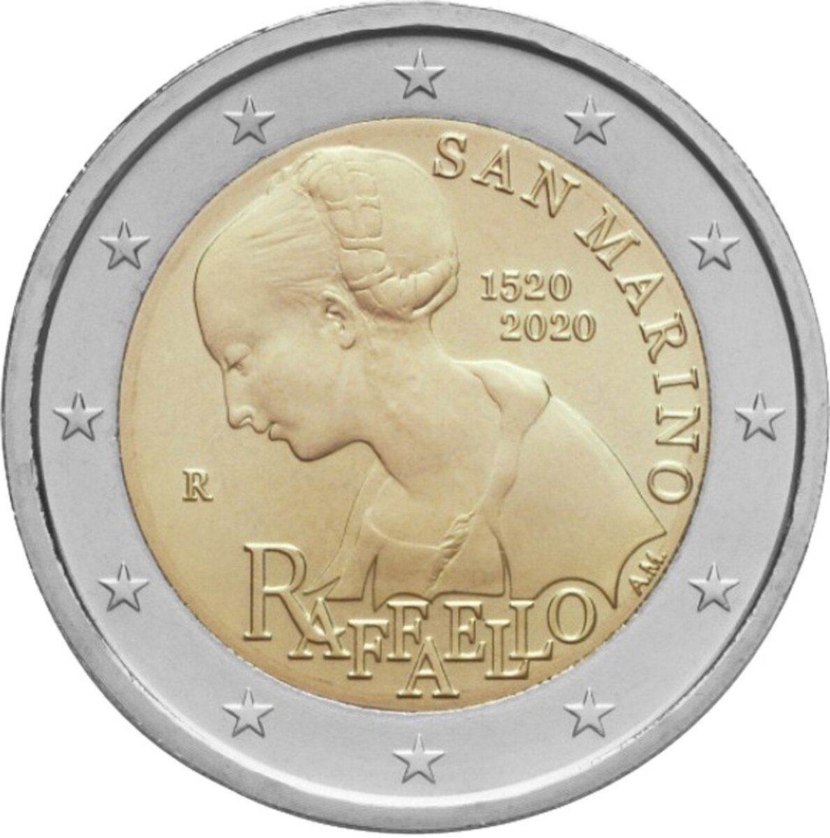 Pièce de monnaie 2 euro commémorative Saint-Marin 2020 BU – Raphaël - La Poste