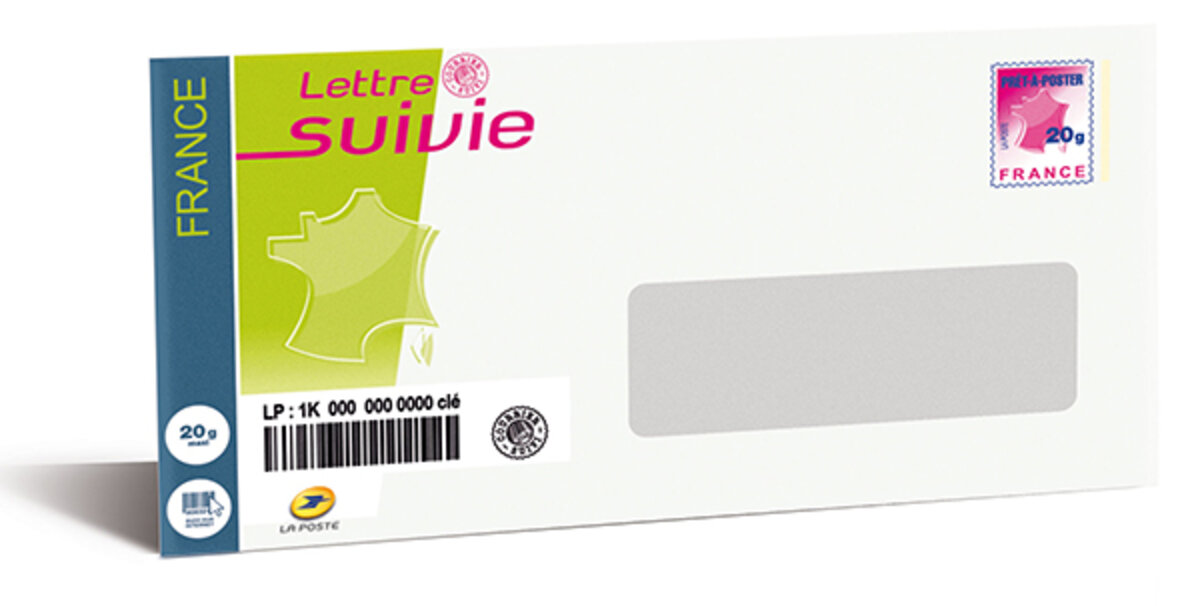 Prêt-à-Poster - Lettre Suivie - 20g - à fenêtre - Unité - La Poste