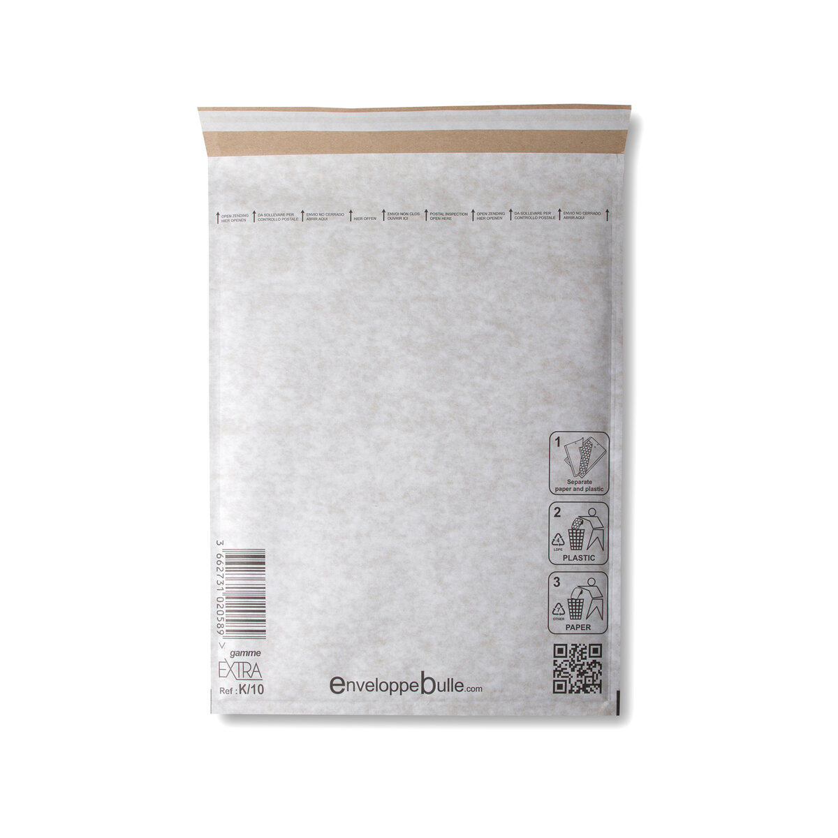 Lot de 10 enveloppes à bulles extra k/10 format 350x470 mm - La Poste