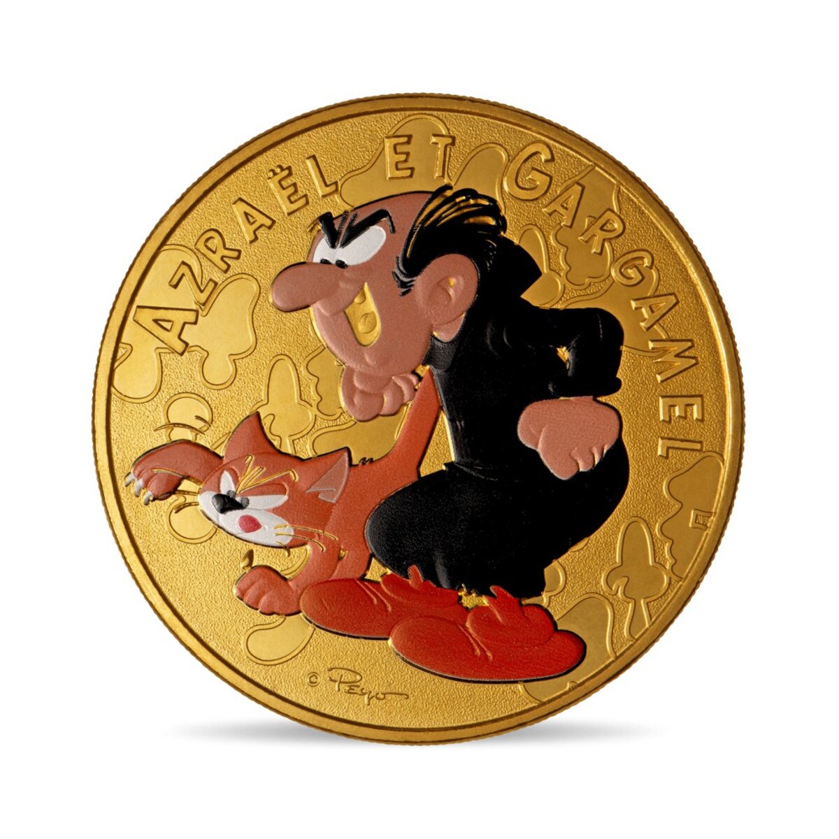 Mini-médaille gargamel colorisée - La Poste