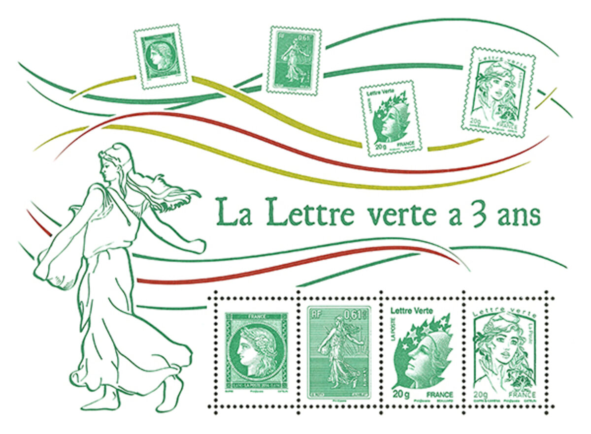 Bloc La lettre verte a 3 ans - La Poste