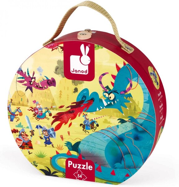 Valisette ronde Puzzle Dragons 54 pcs - La Poste