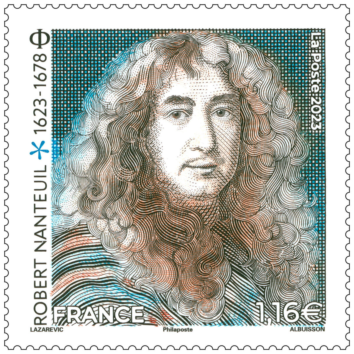 Timbre - Robert Nanteuil (1623-1678) - Lettre verte - La Poste