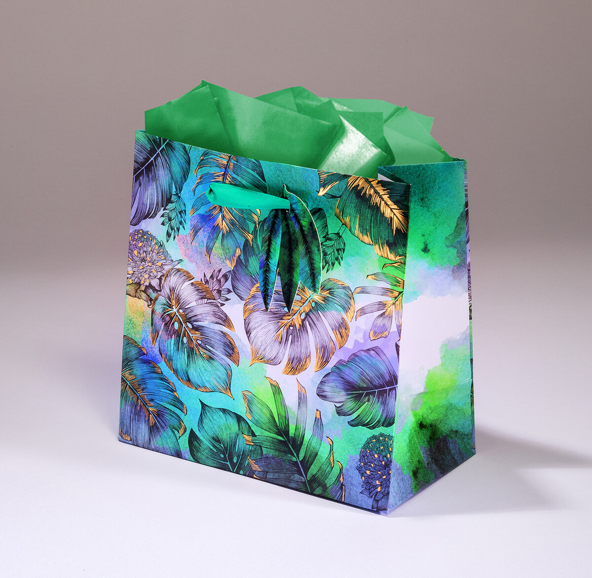 Sac cadeau tropique pmcl 18 x h 18 feuilles - La Poste