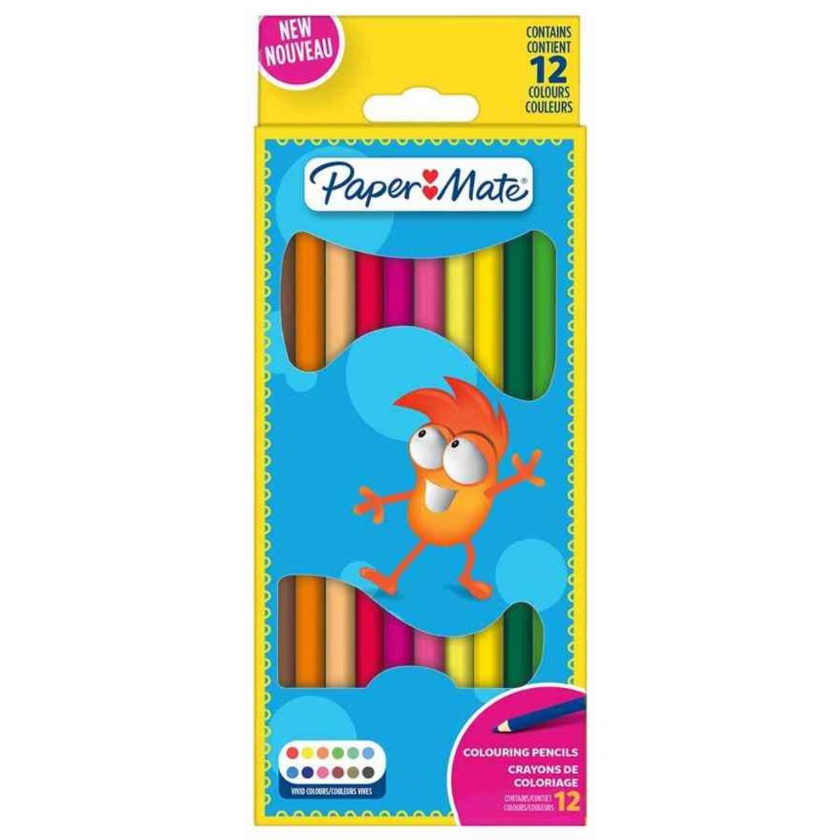 Crayons de couleur kids colouring blister de 12 paper mate - La Poste