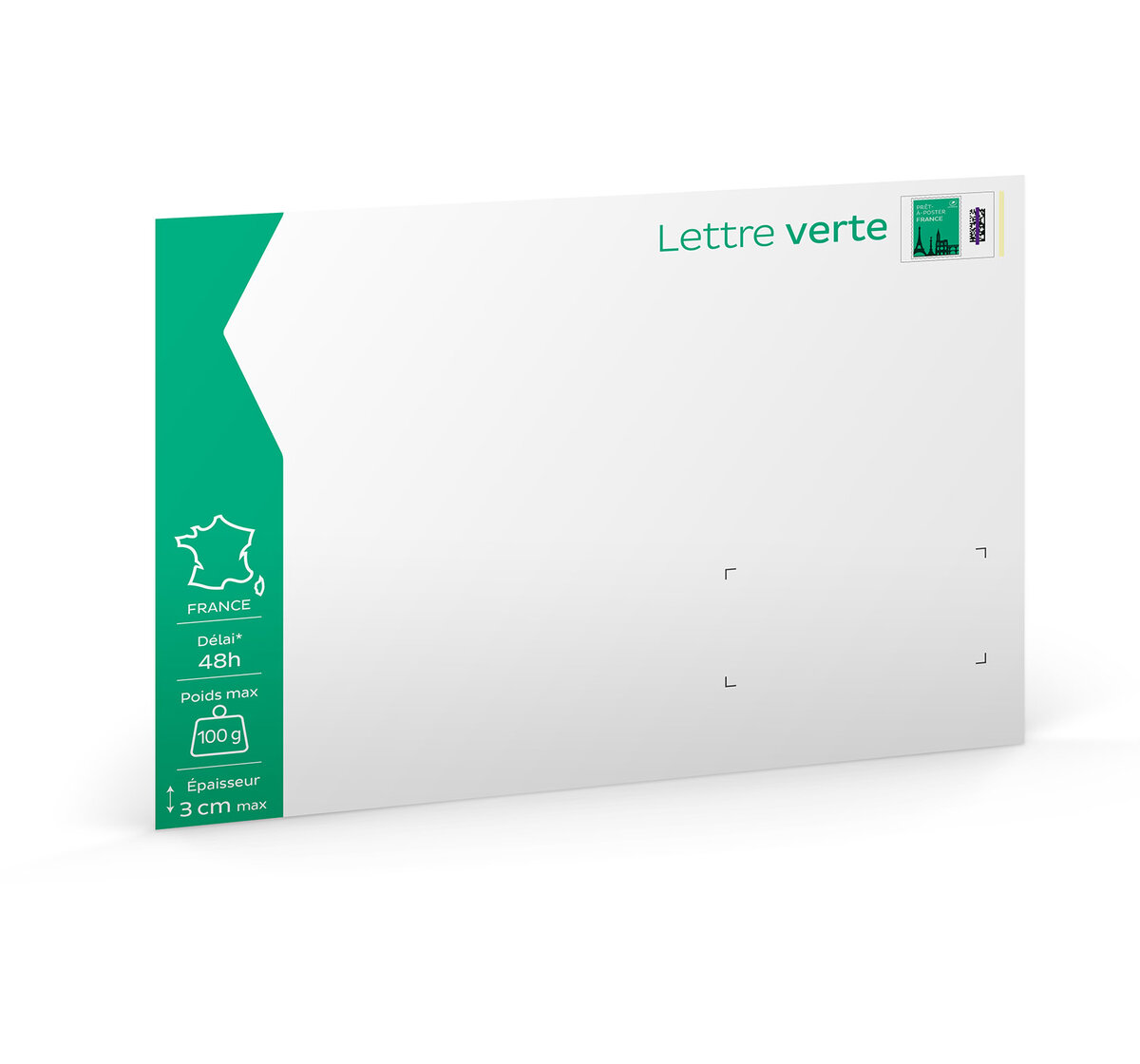 Prêt-à-Poster - Lettre Verte - 100g - Format C4 - Enveloppe à l'unité ...