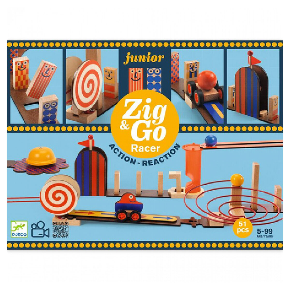 Zig and Go Junior 51pc Racer Set - La Poste