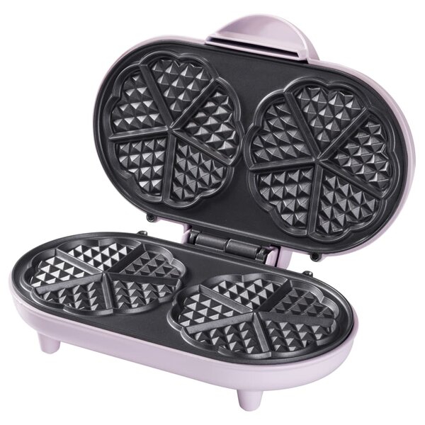 Bestron Gaufrier en forme de cœur double ADWM1000P 1000 W Rose - La Poste