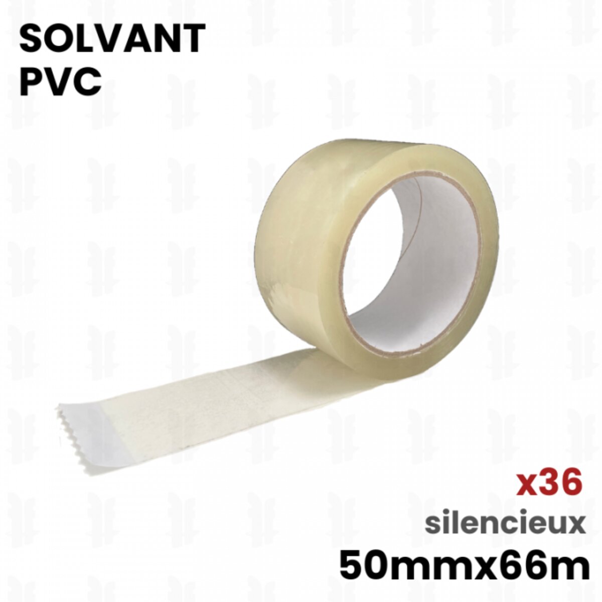36 rubans adhésifs Transparent PVC 32µ solvant 50mm x 66m - La Poste