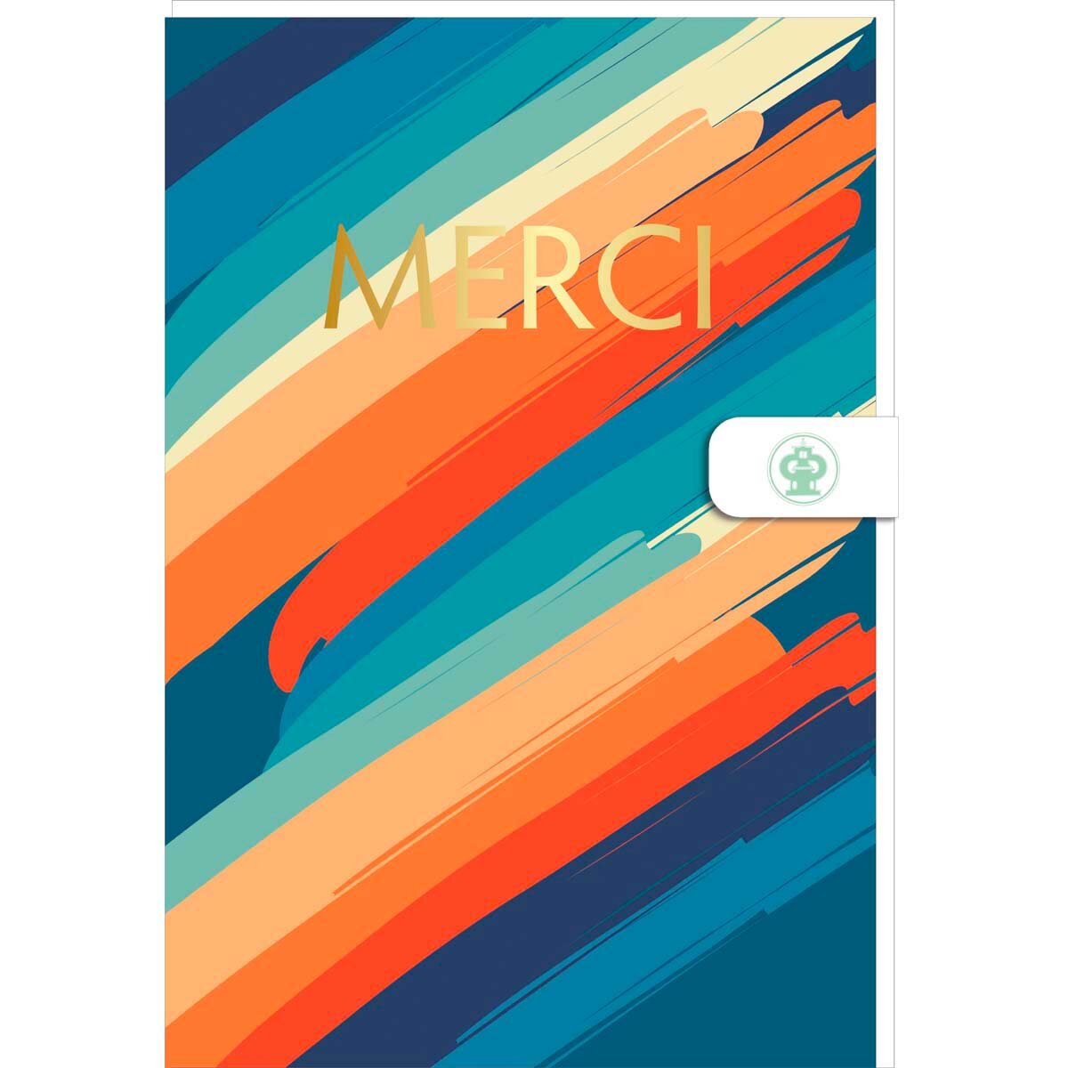 Carte De Voeux Merci - Peinture Multicolore - Draeger paris - La Poste