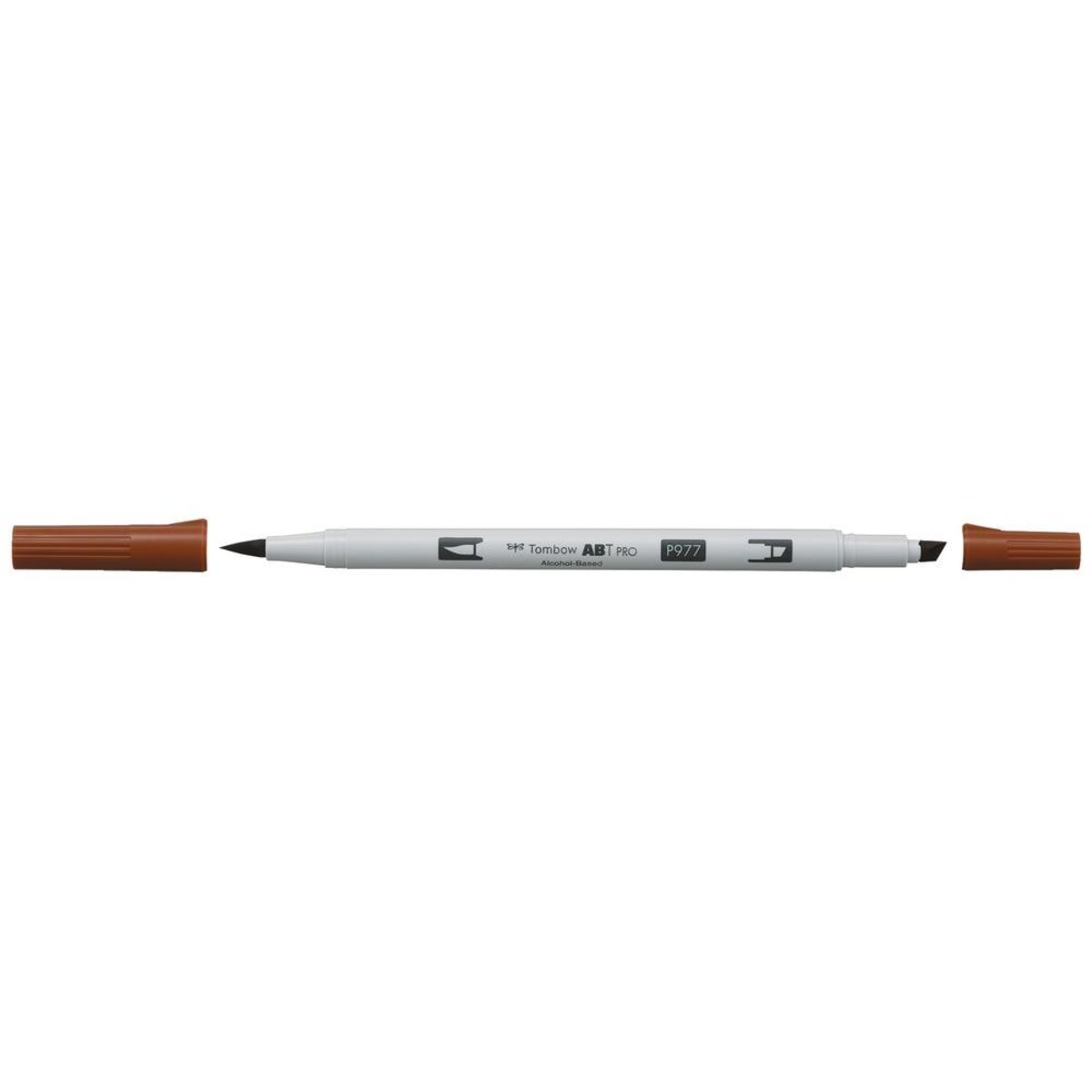 Marqueur Base Alcool Double Pointe ABT PRO 977 marron cuir x 6 TOMBOW ...