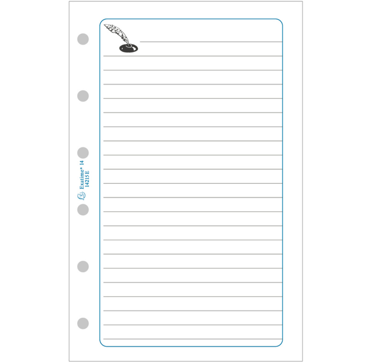 Recharge accessoire Exatime 21 notes 32 feuillets 210x142 mm EXACOMPTA ...