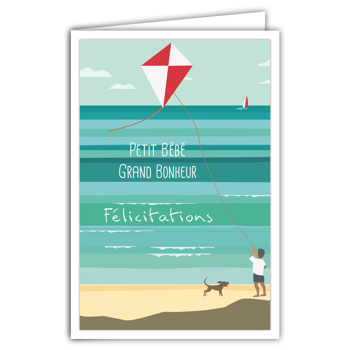 Carte Félicitations Petit Bébé Grand Bonheur avec Enveloppe pour ...
