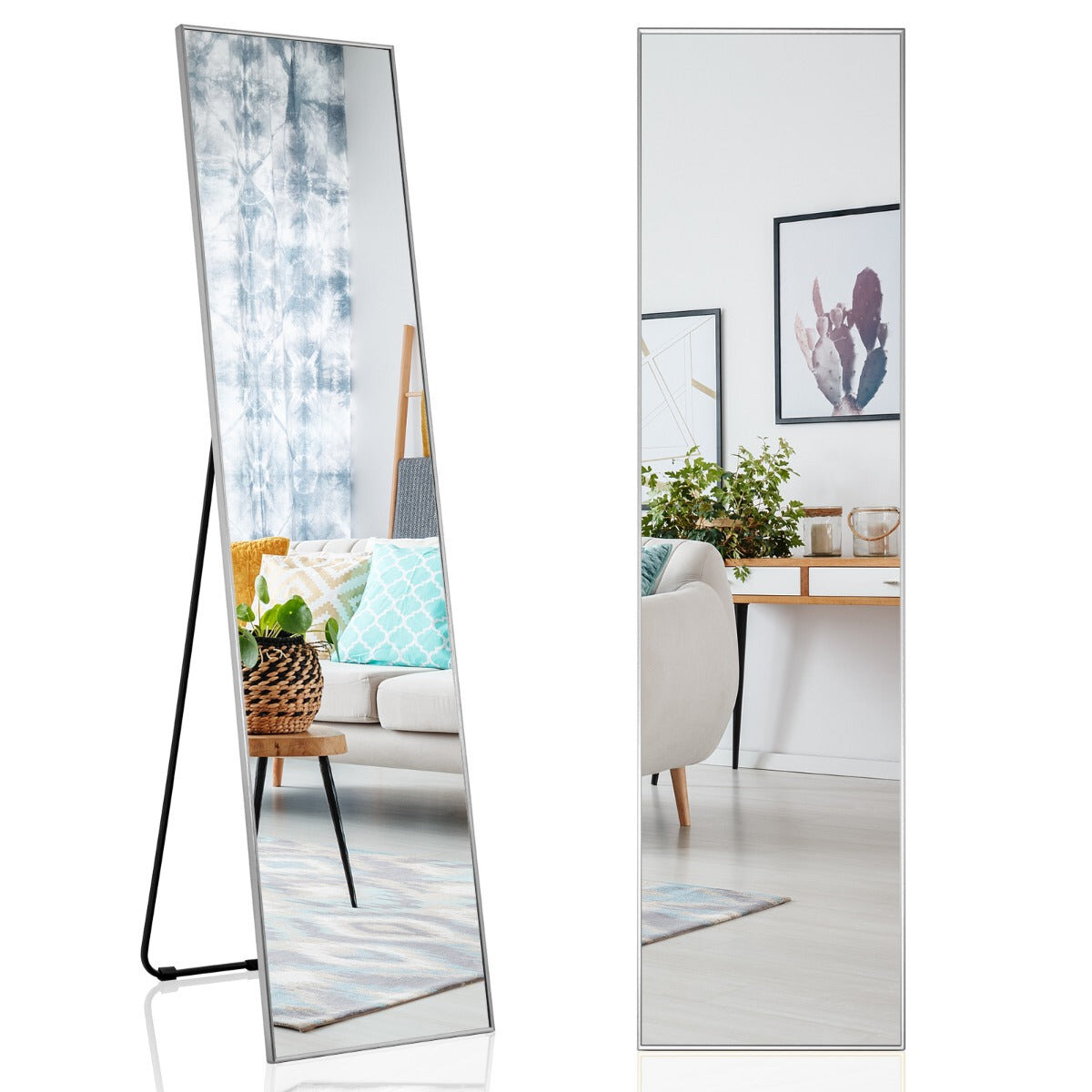 Miroir pleine longueur 160 x 40 cm verre incassable avec cadre en ...