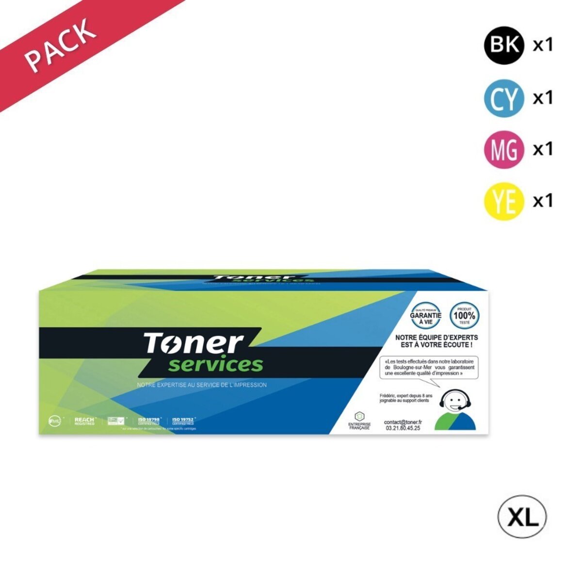 Toner Compatible Hp 220X Noir et Couleurs Marque Toner Services ...