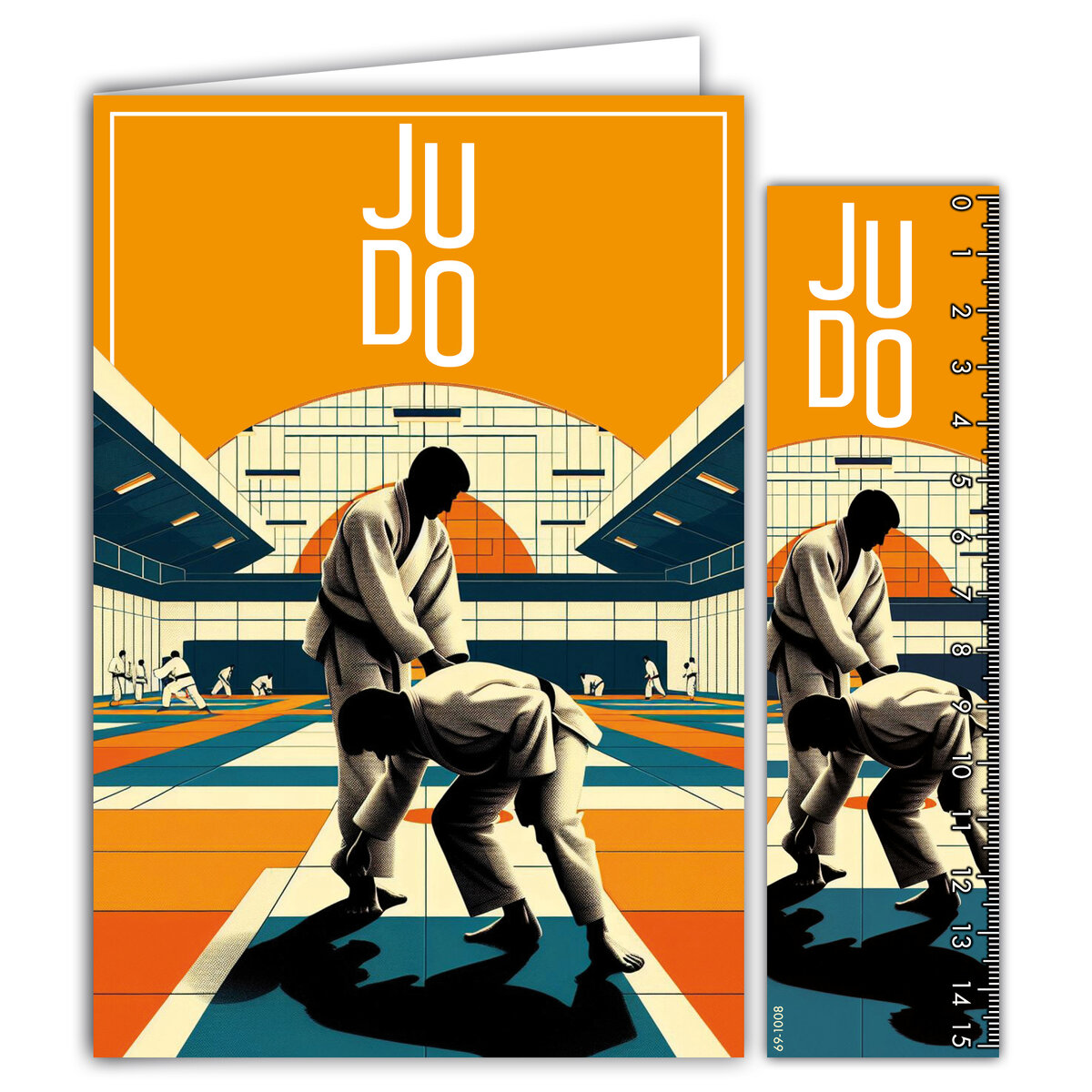 Carte JUDO avec Enveloppe 12x17 5cm Pour sportif sportive judoka ...