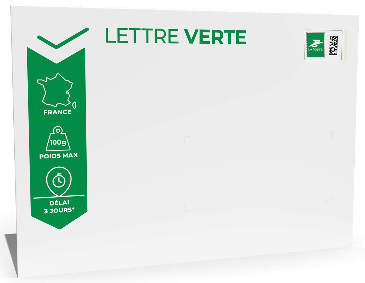 Prêt-à-Poster - Lettre Verte - 100g - Format C5 - Enveloppe à l'unité ...