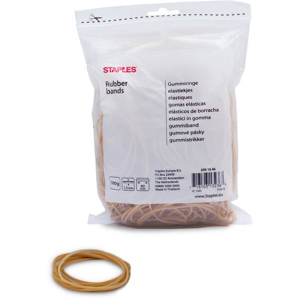 Elastiques 80 mm - Sachet 100 g (paquet 100 grammes) - La Poste