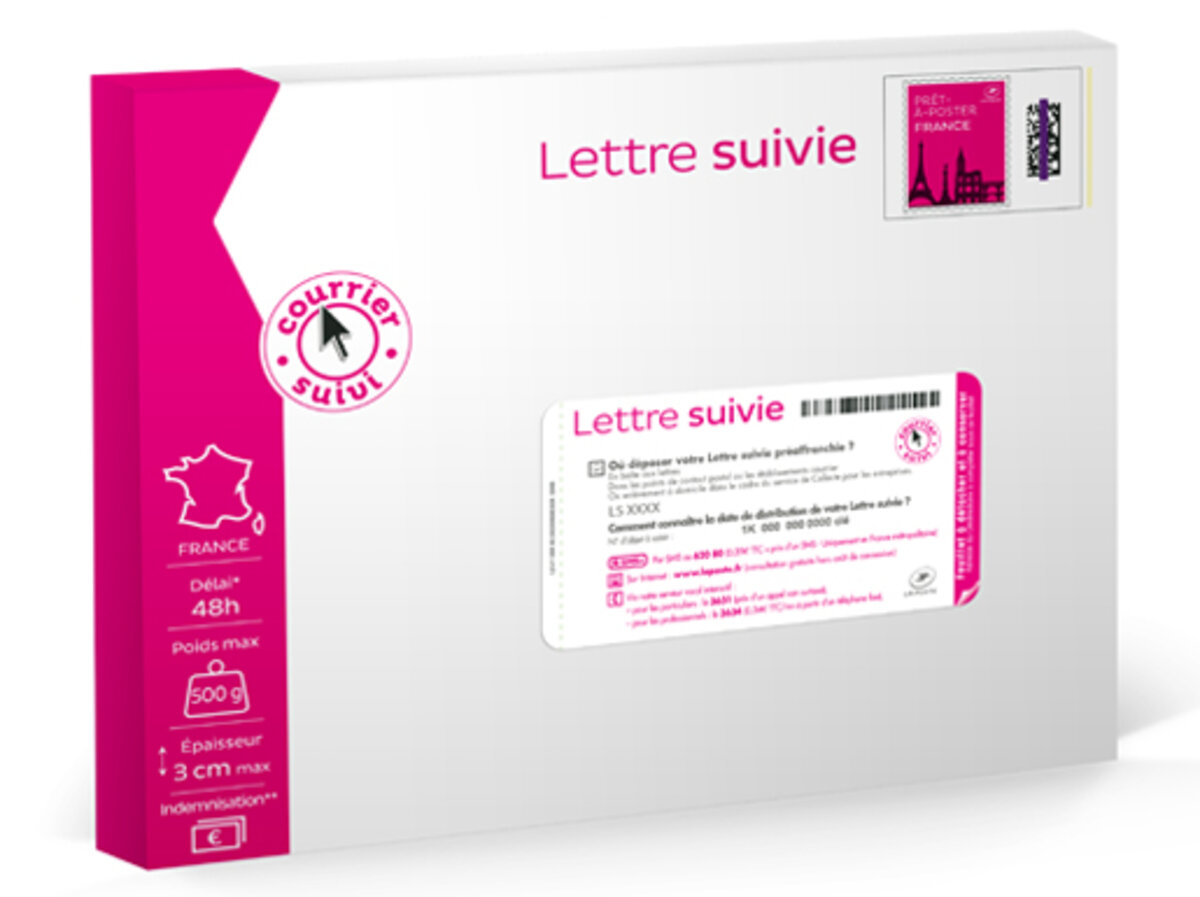 Prêt-à-Poster - Lettre Suivie - 500g - Boite - La Poste