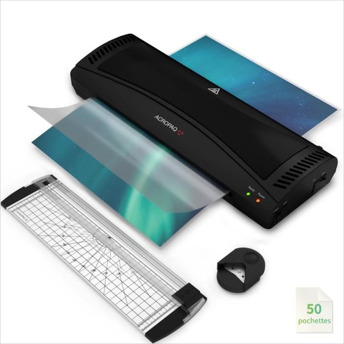 ACROPAQ Plastifieuse A3- Avec Coupe-papier Avec 50 feuilles de ...