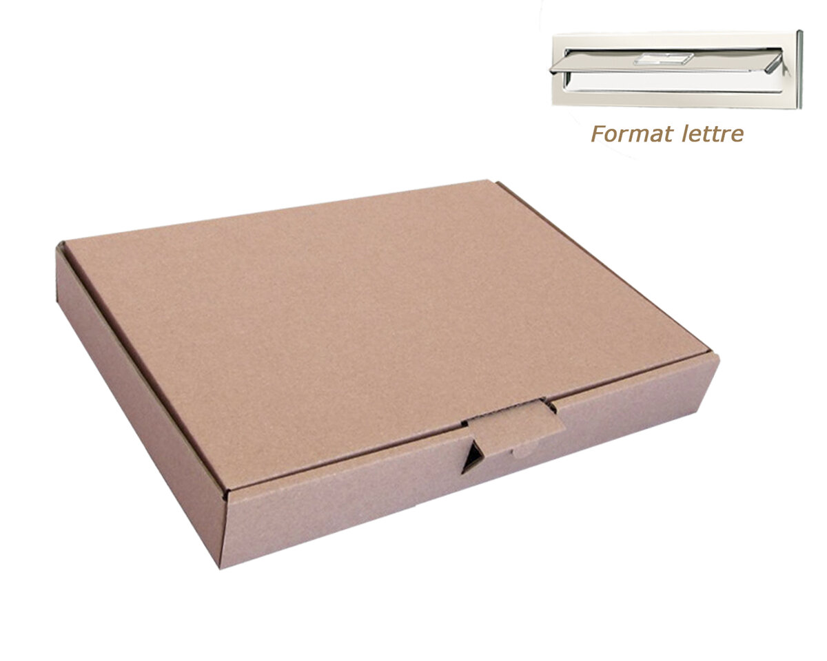 Lot de 300 - Boite postale carton extra plate 3cm 340x250x30mm - La Poste