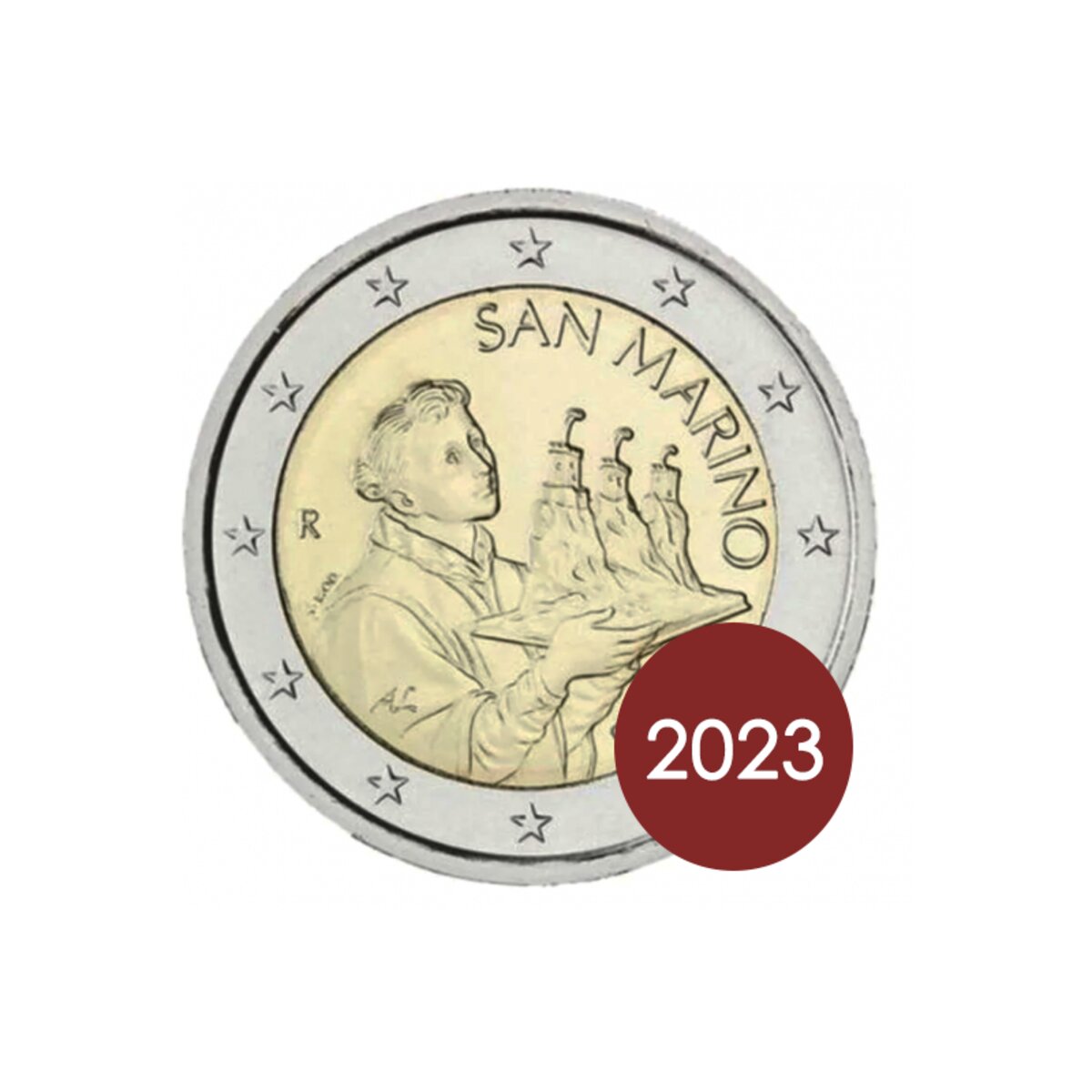 Saint marin - 2 euro courante 2023 - La Poste