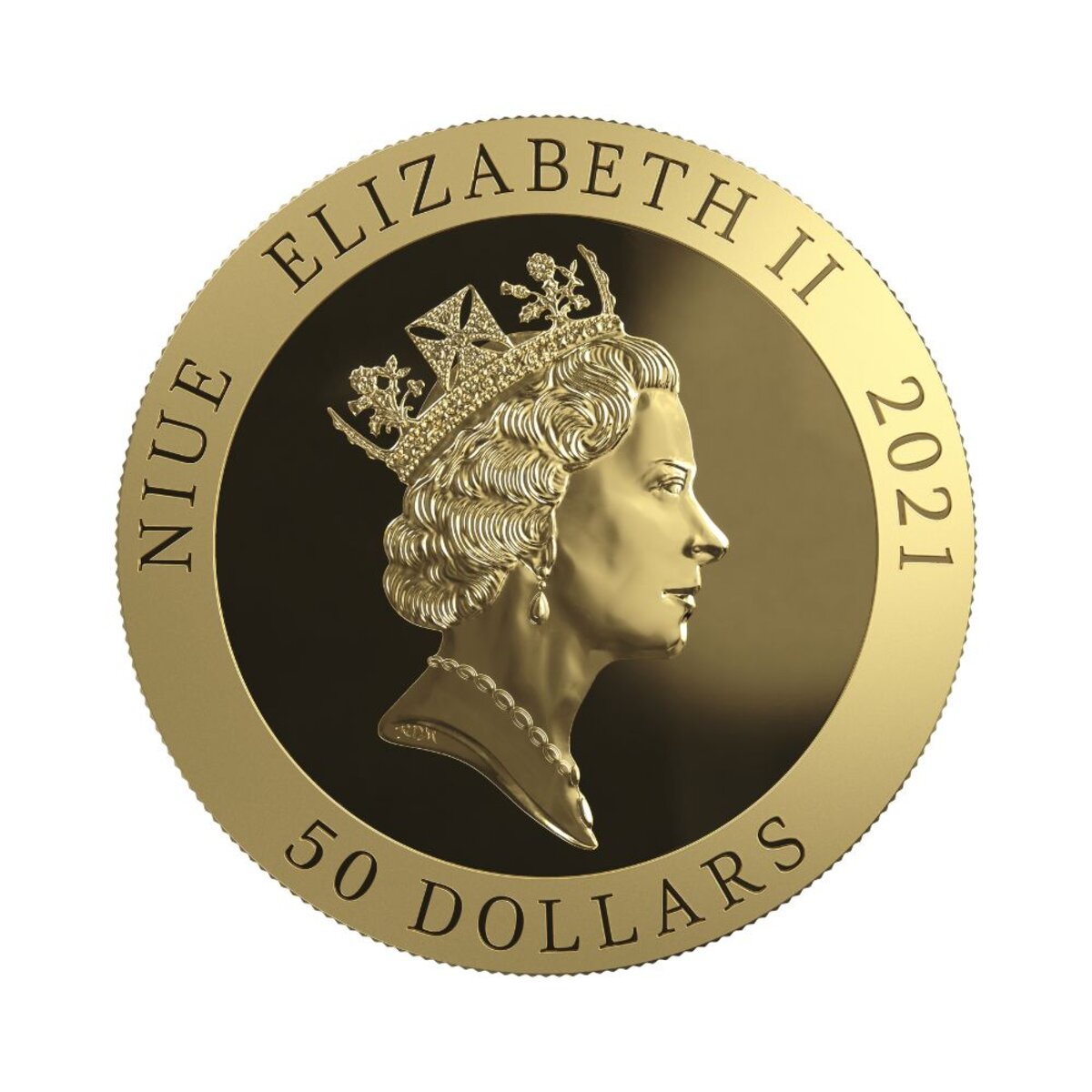 Monnaie 50 NZD 1/2 oz or pur - La Elizabeth II Lotus - BE Millésime ...